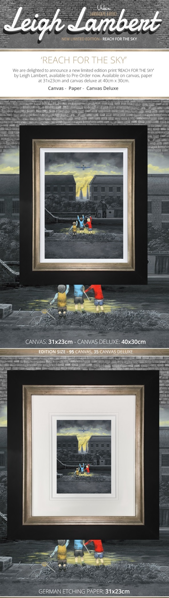 Leigh Lambert - REACH FOR THE SKY - New Limited Edition Print